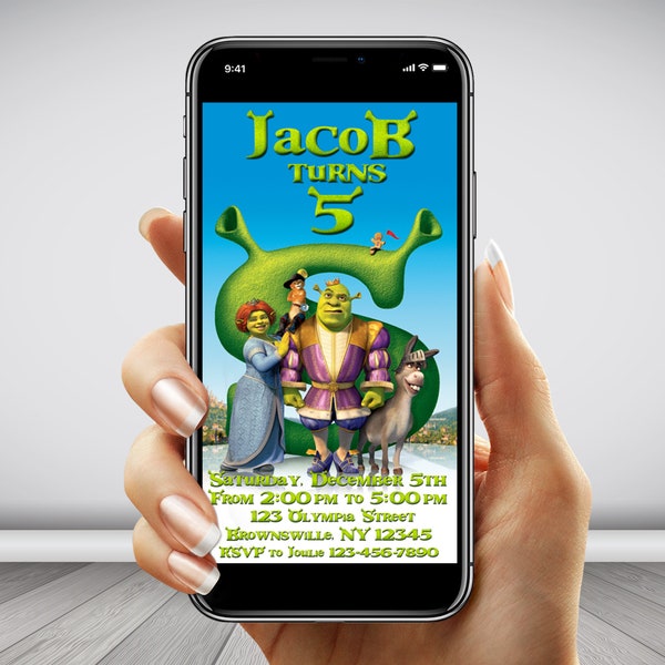 Shrek Mobile Invite - Etsy