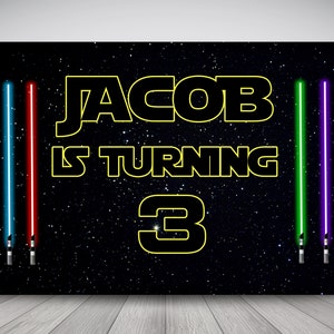 Star Wars Backdrop Banner, Star Wars Birthday Party, Party Decoration ...