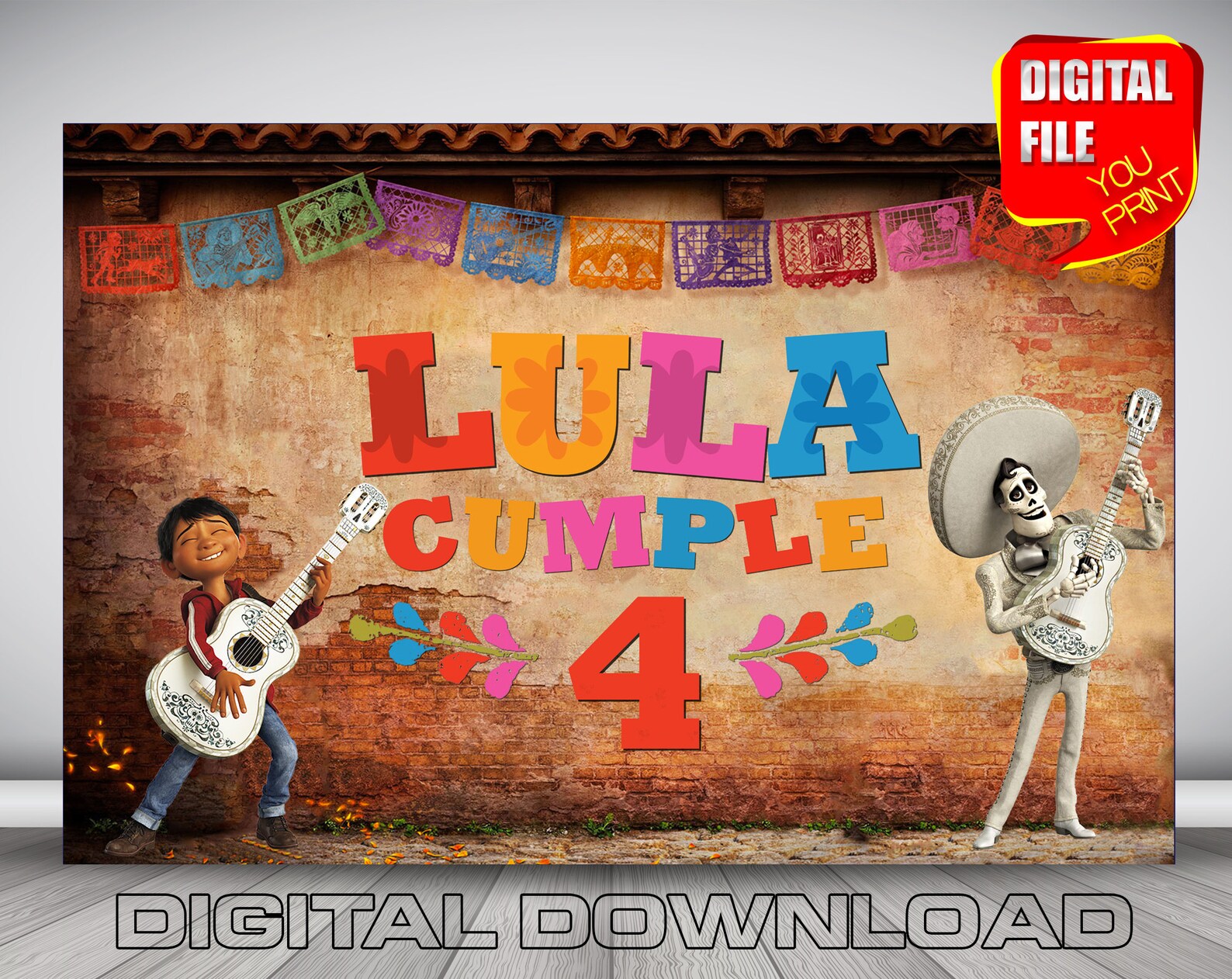 Coco Backdrop Banner Coco Birthday Party Banner Coco Party | Etsy