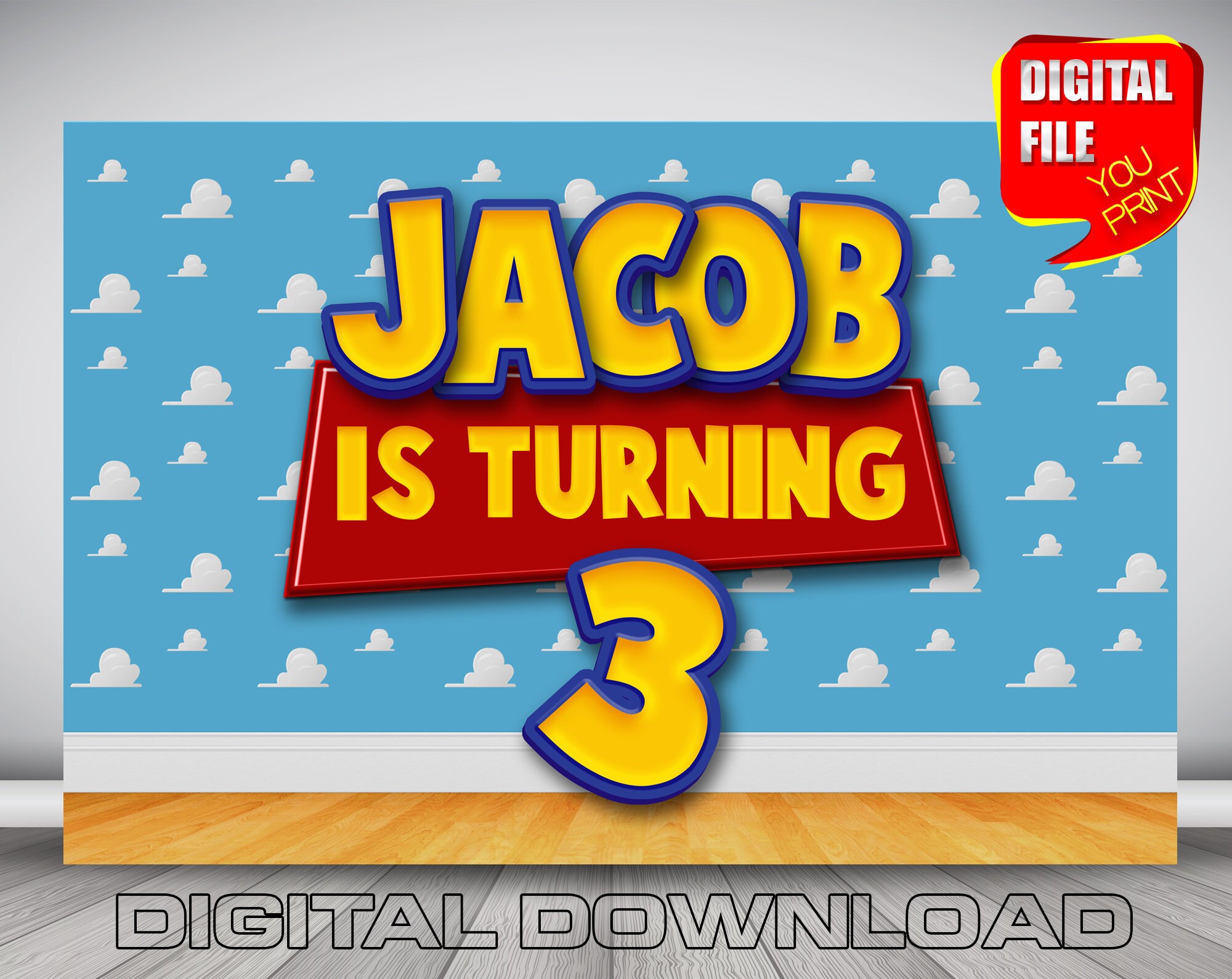 Toy Story Backdrop Banner Toy Story Birthday Party Supply - Etsy Canada