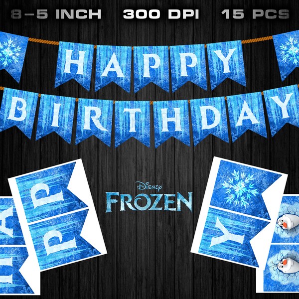 Frozen Party Banner - Etsy