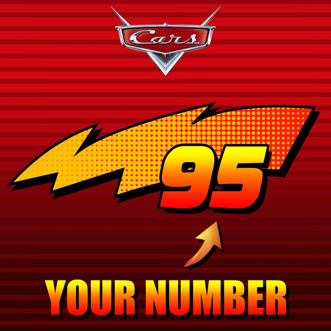 Cars Logo With Name, Personalized Digital Cars Birthday Party Logo ...