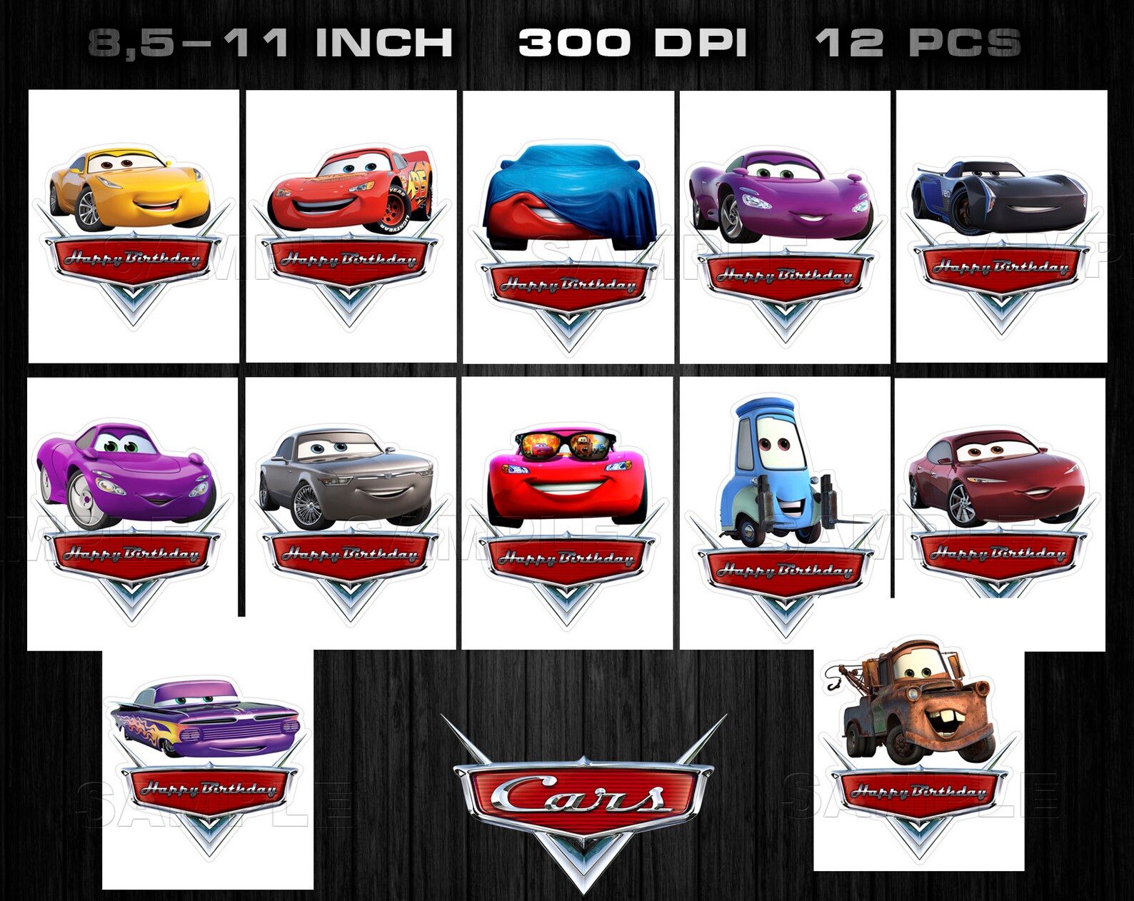 Cars Party Supplies BUNDLE Birthday Party Cars Centerpieces | Etsy