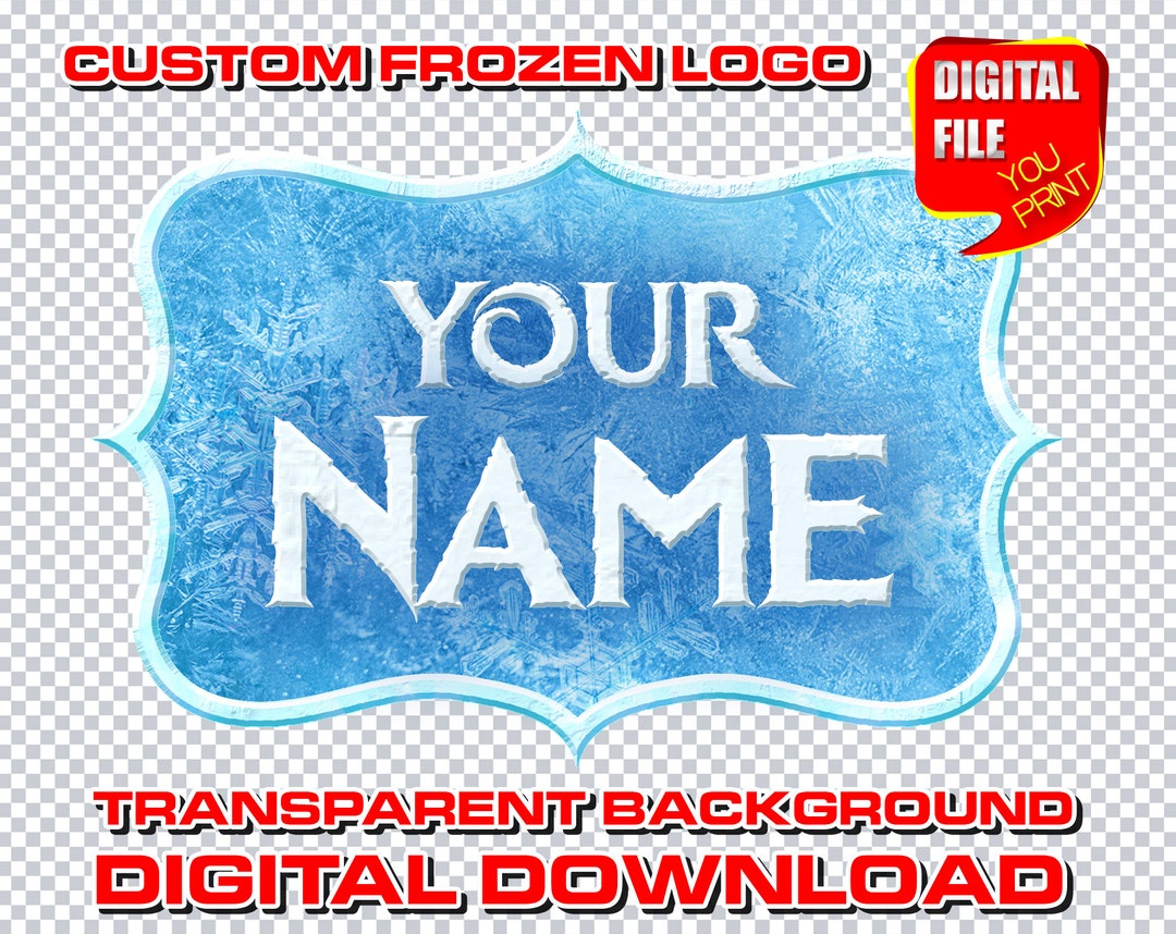 Custom Frozen Birthday Logo: Personalized Elsa Party Centerpiece ...