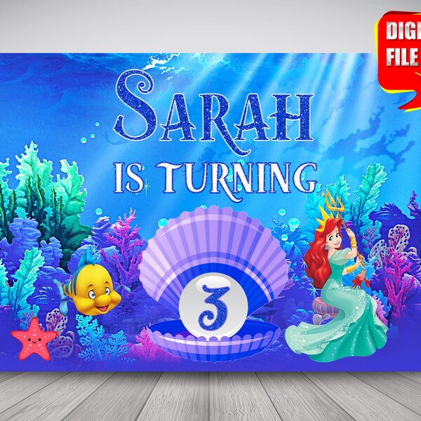 Mermaid Party Backdrop - Etsy