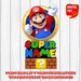 Custom Mario Logo With Name, Digital Mario Birthday Party Logo ...