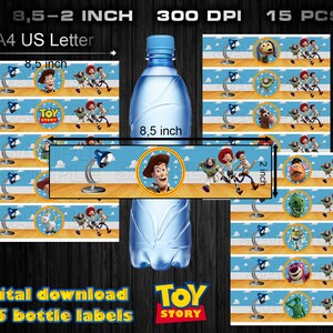 Toy Story Bottle Labels Wrappers, Toy Story Party Supplies, Toy Story ...