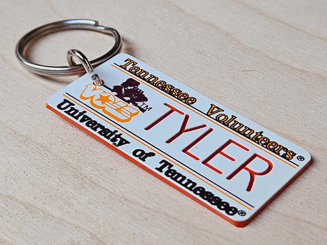 Personalized Engraved Tennessee Volunteers Keychain - Key Ring - Any ...