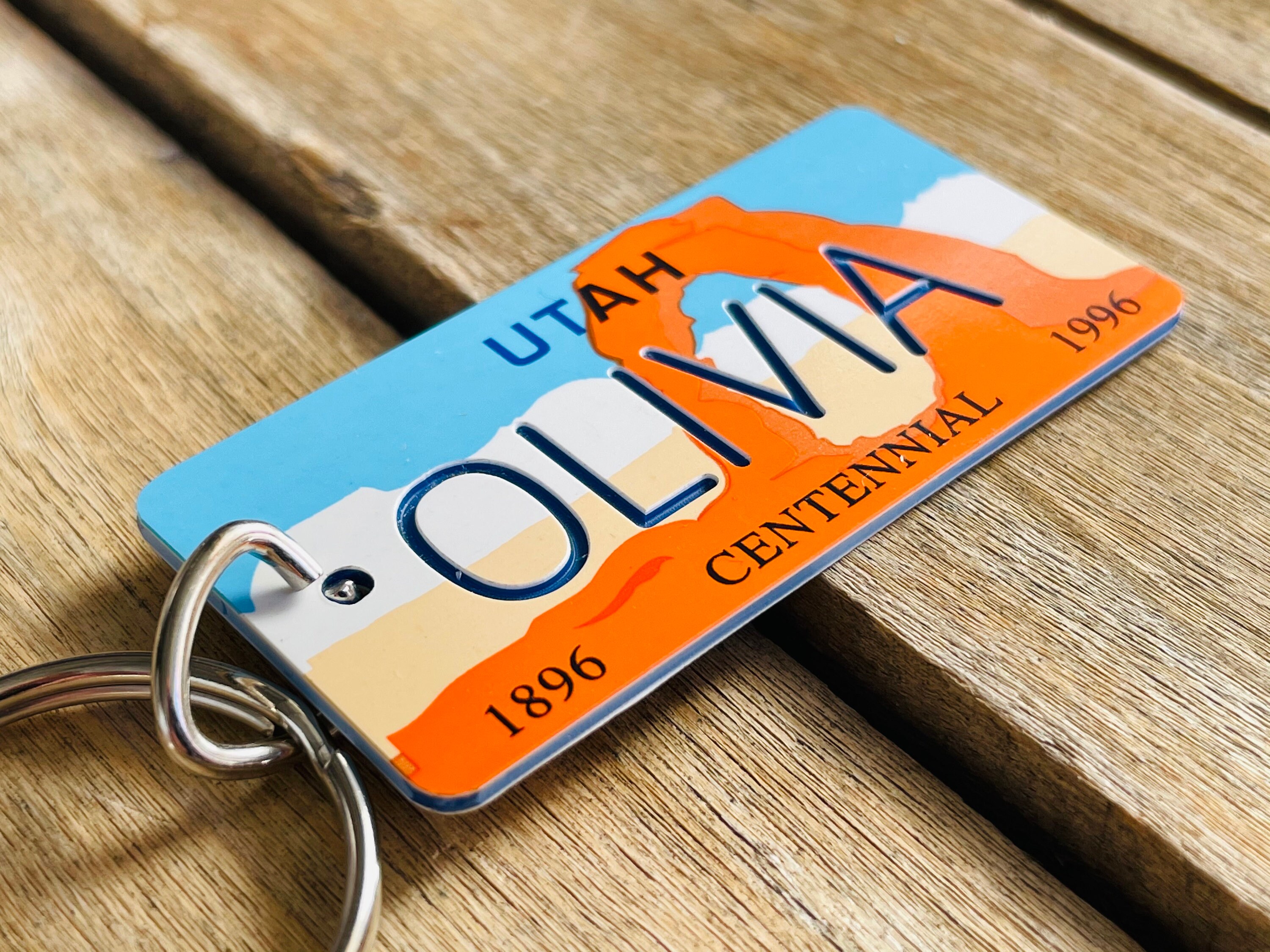 Personalized Utah Centennial License Plate Engraved Keychain - Etsy