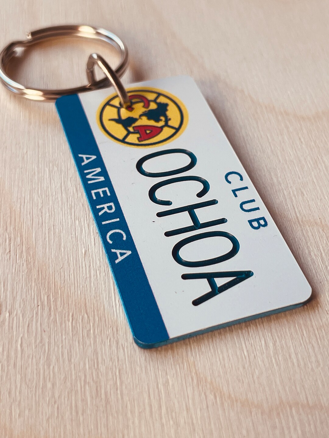 Personalized Engraved Club America Keychain - Key Ring - Any Name Made ...