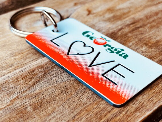 Personalized Georgia Engraved License Plate Keychain Key - Etsy