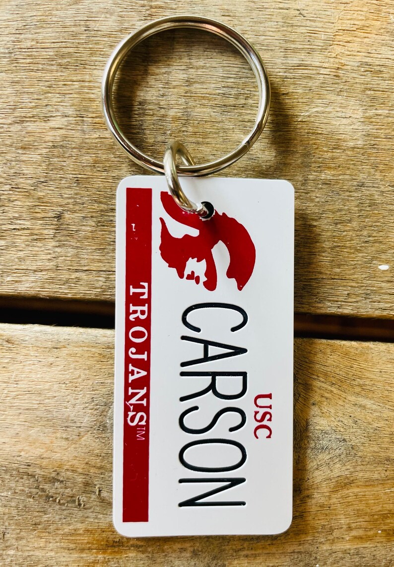 Personalized Engraved USC Trojanskeychain - Key Ring - Key Tag - Any ...