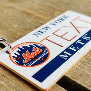 Personalized Engraved New York Mets Keychain Key Ring Key Tag Any Name ...