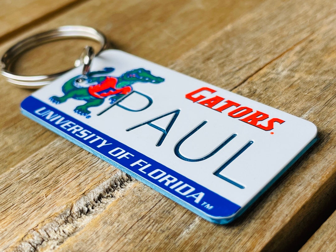Personalized Engraved University of Florida Gators Keychain - Key Ring ...