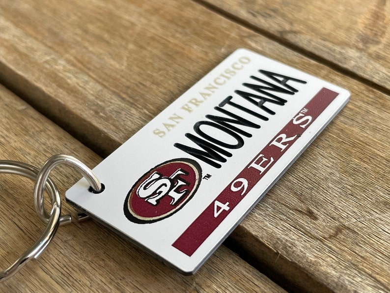 Personalized San Francisco 49ers Engraved Keychain - Key Ring - Tag ...
