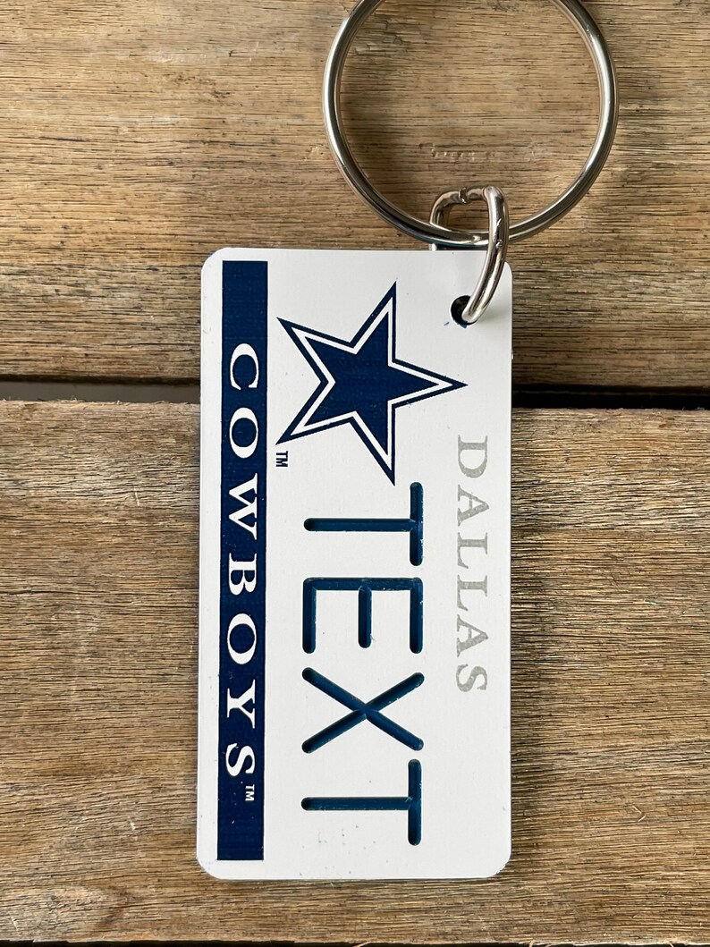 Personalized Dallas Cowboys Engraved Keychain Key Ring Tag - Etsy