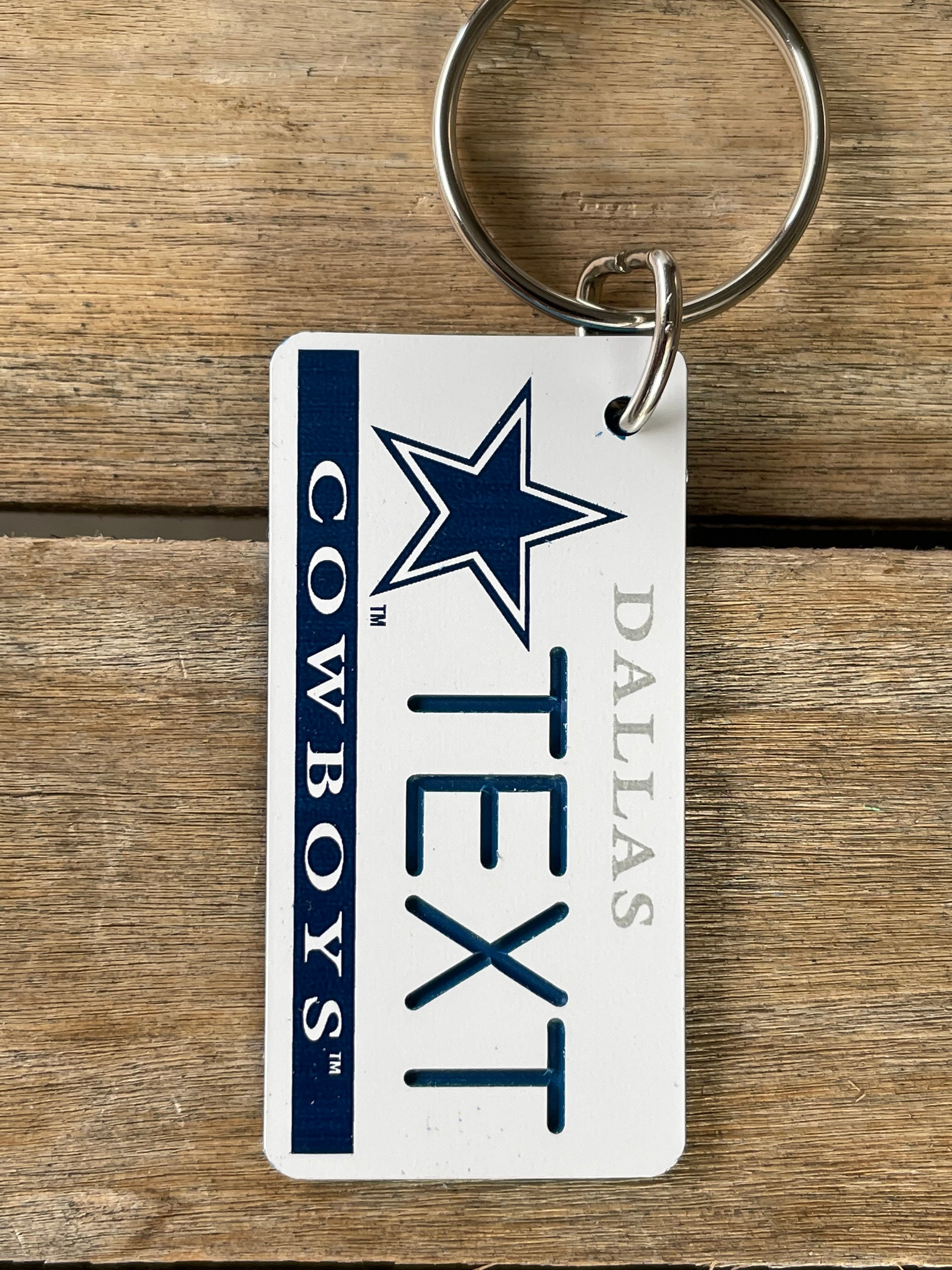 Personalized Dallas Cowboys Engraved Keychain Key Ring Tag - Etsy
