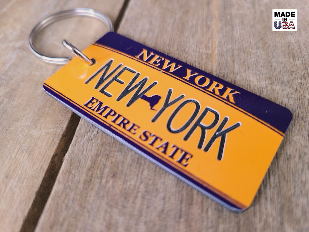 Personalized Engraved New York Empire State License Plate Keychain -key ...