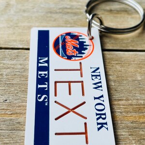 Personalized Engraved New York Mets Keychain Key Ring Key Tag Any Name ...