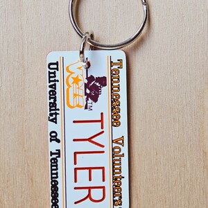Personalized Engraved Tennessee Volunteers Keychain - Key Ring - Any ...