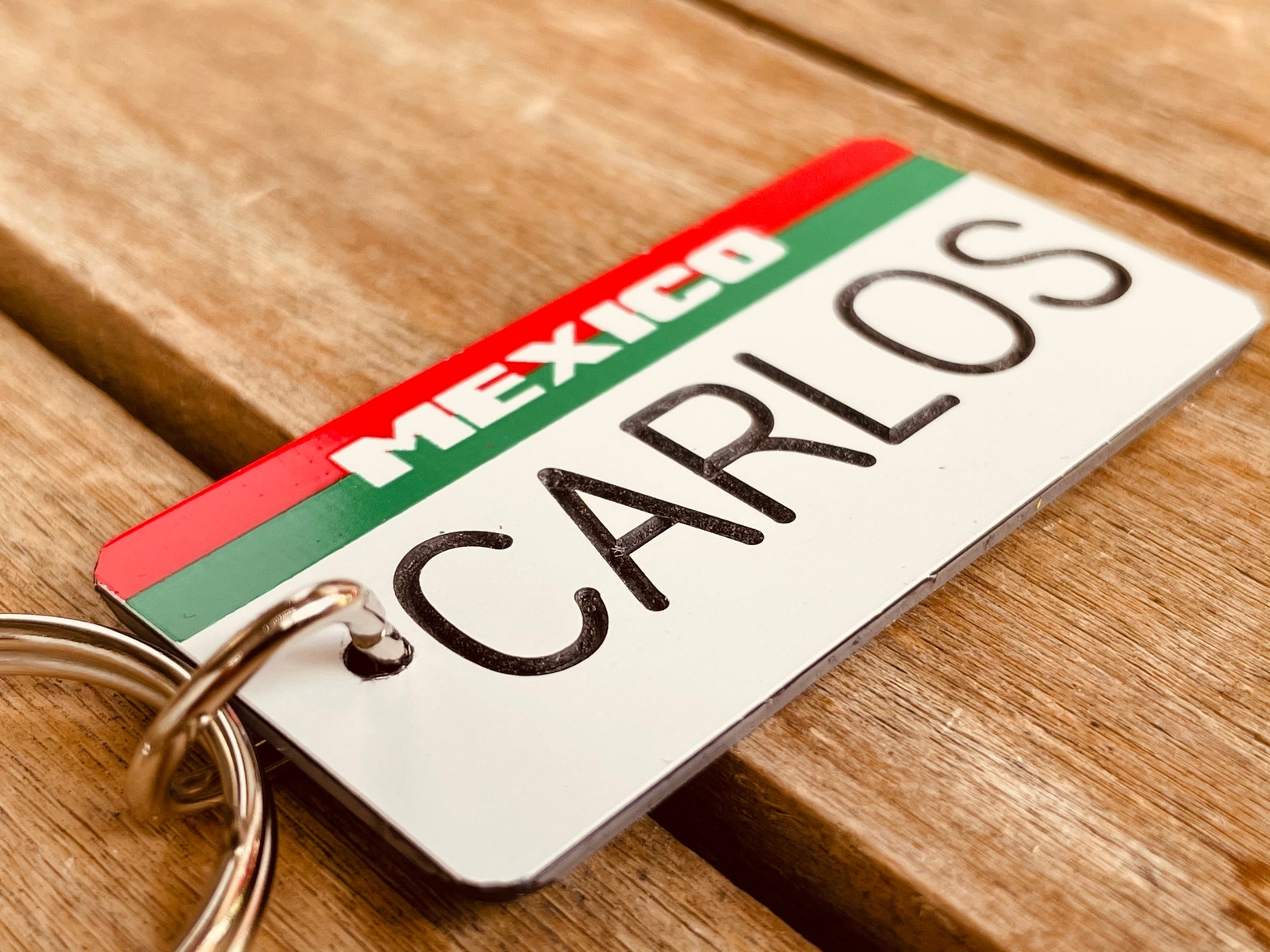 Personalized Engraved Mexico Keychain Key Ring Key Tag - Etsy