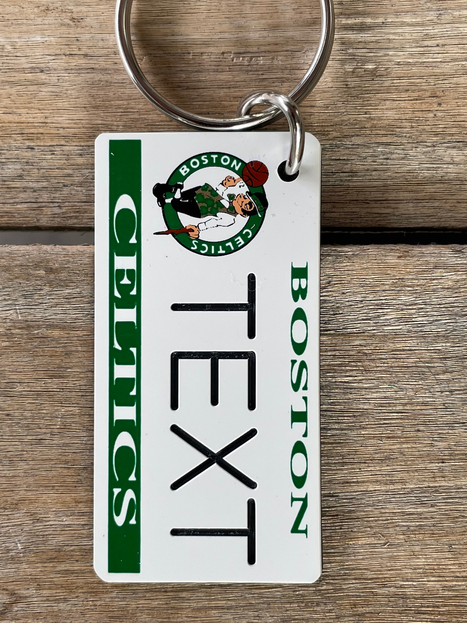 Personalized Boston Celtics Engraved Keychain - Key Ring - Tag - Any ...