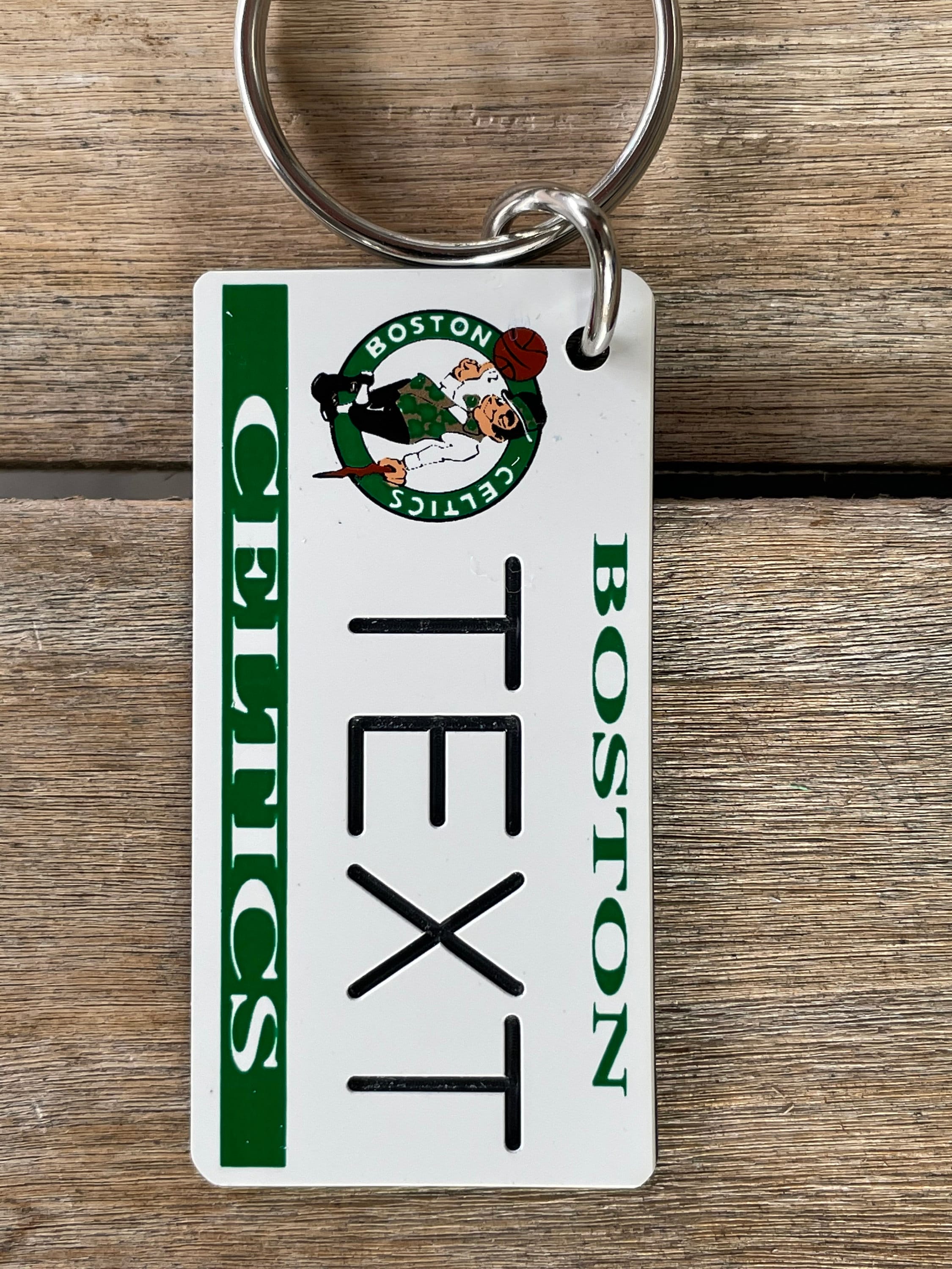 Personalized Boston Celtics Engraved Keychain Key Ring Tag | Etsy