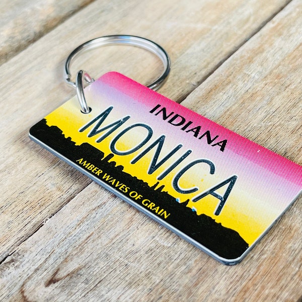 Amber Name Keychain - Etsy