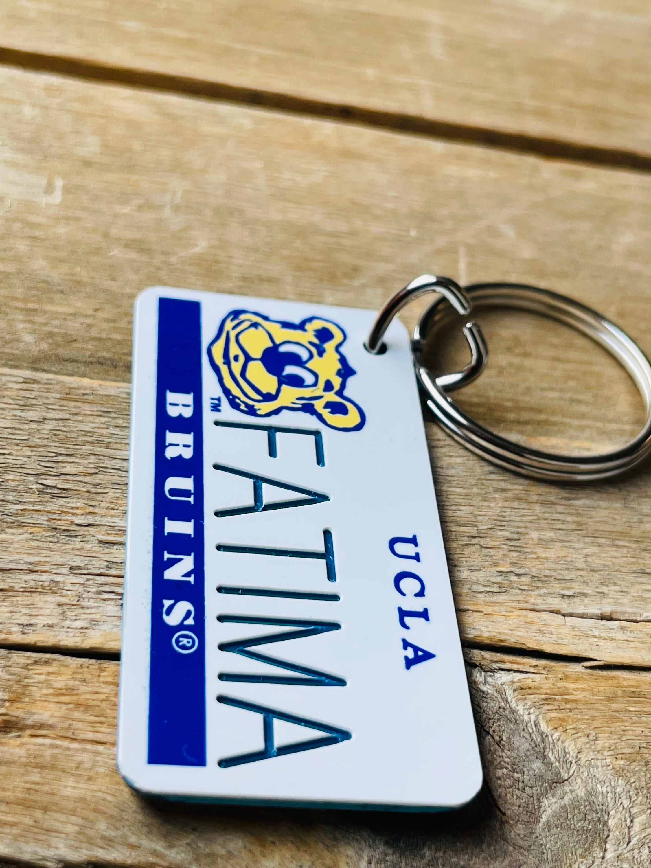Personalized Engraved UCLA Bruins Keychain - Key Ring - Key Tag - Any ...