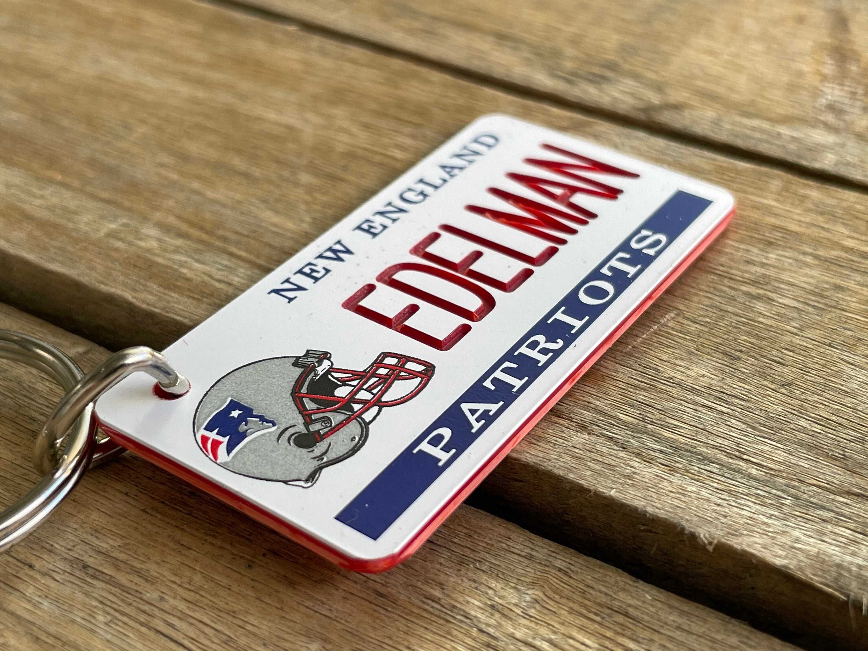 Personalized New England Patriots Engraved Keychain Key Ring - Etsy