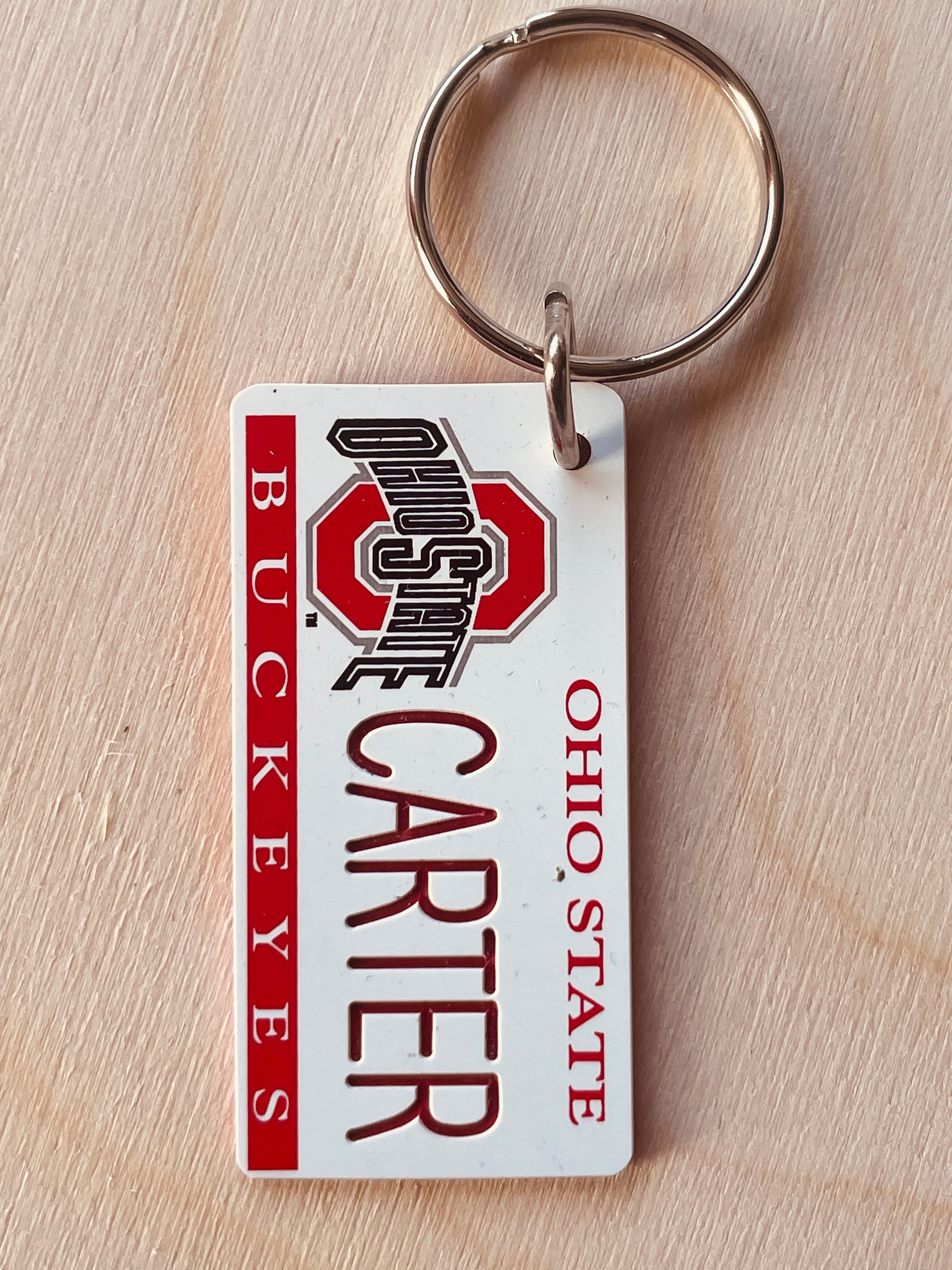 Personalized Engraved Ohio State Buckeyes Keychain - Key Ring - Any ...