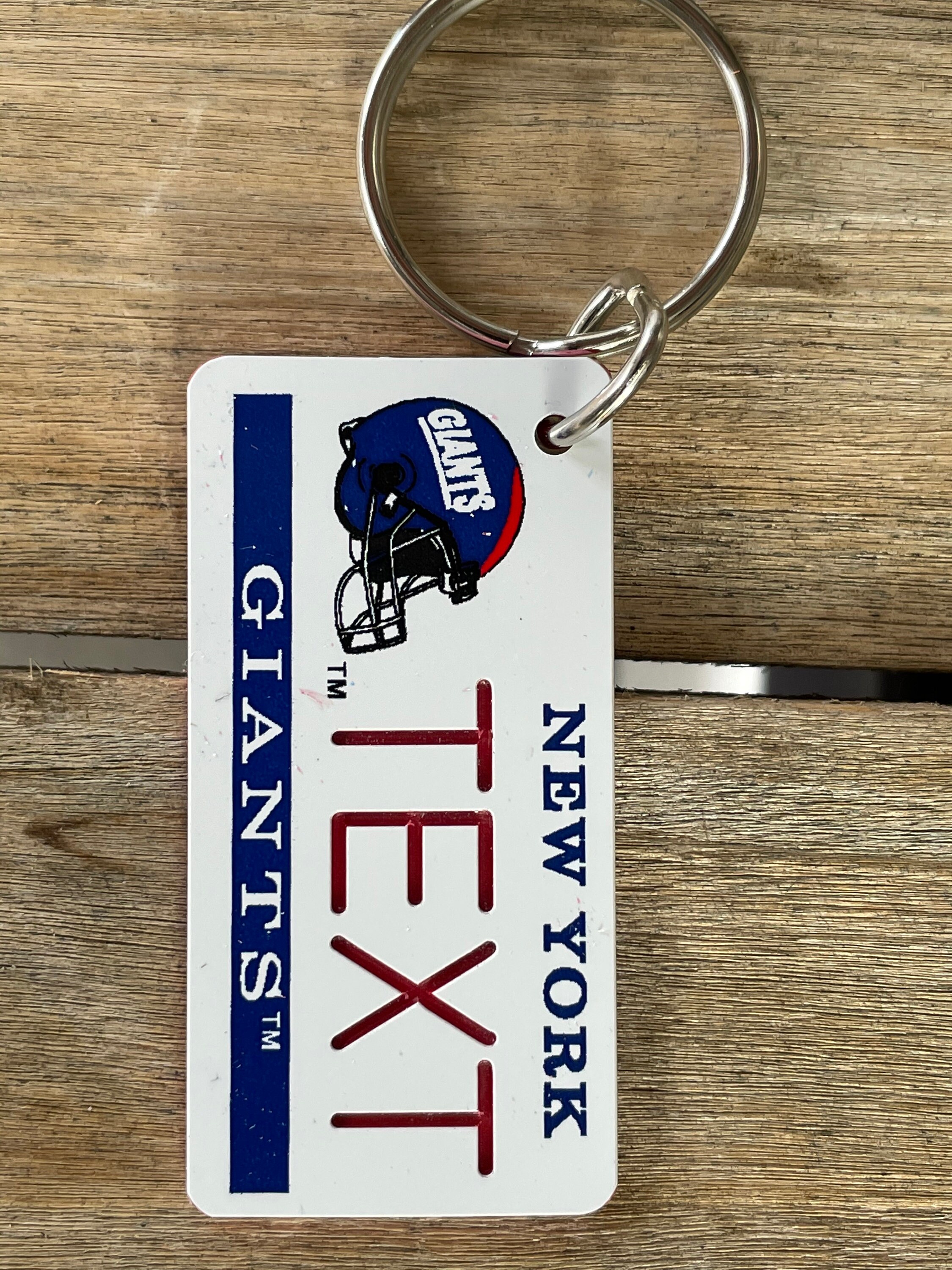 Personalized New York Giants Engraved Keychains Key Ring - Etsy