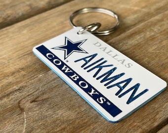 Personalized Dallas Cowboys Keychain Key Ring - Etsy