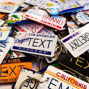 Personalized Engraved California Classic Replica License Plate Keychain ...