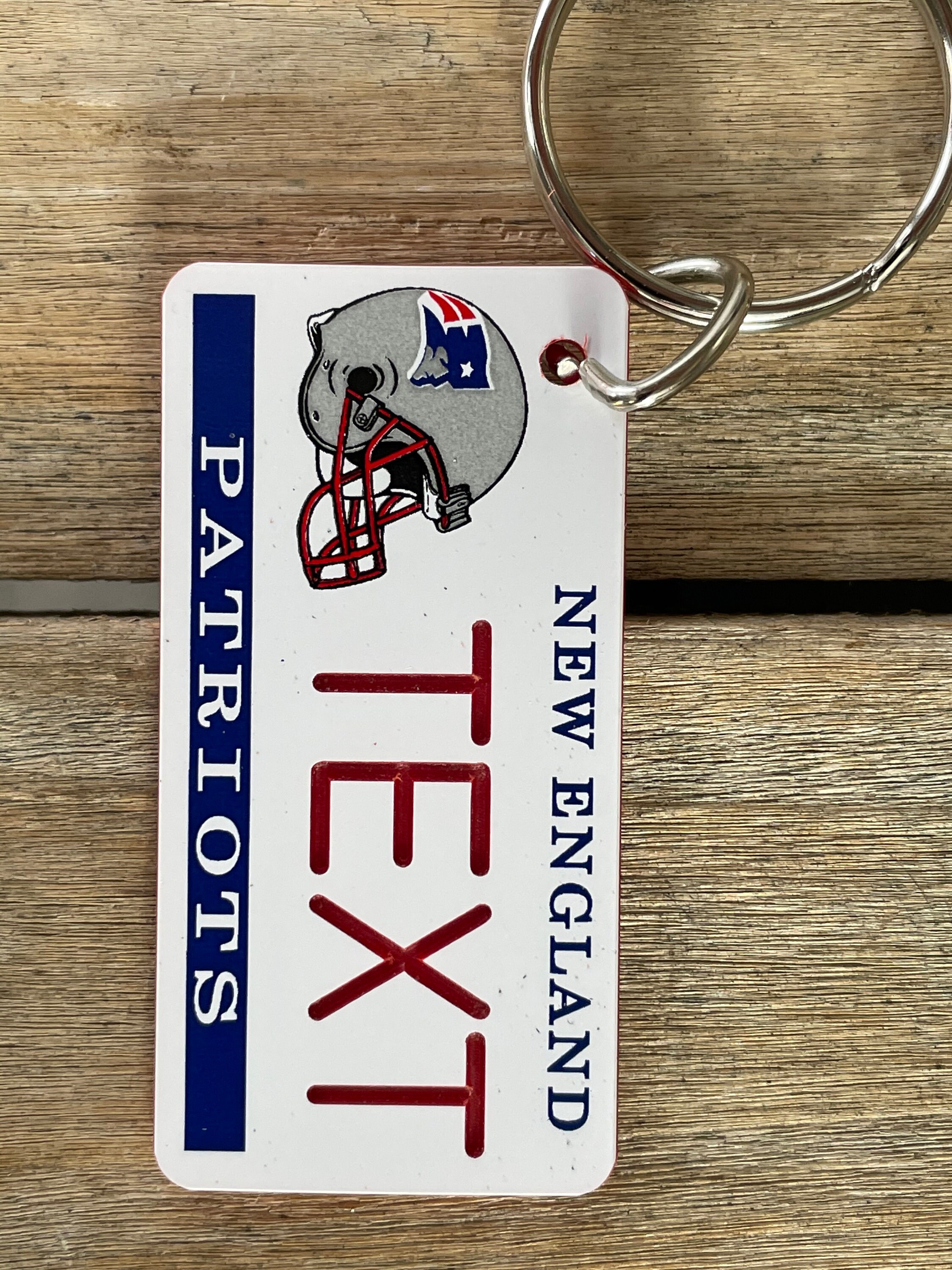 Personalized New England Patriots Engraved Keychain Key Ring | Etsy