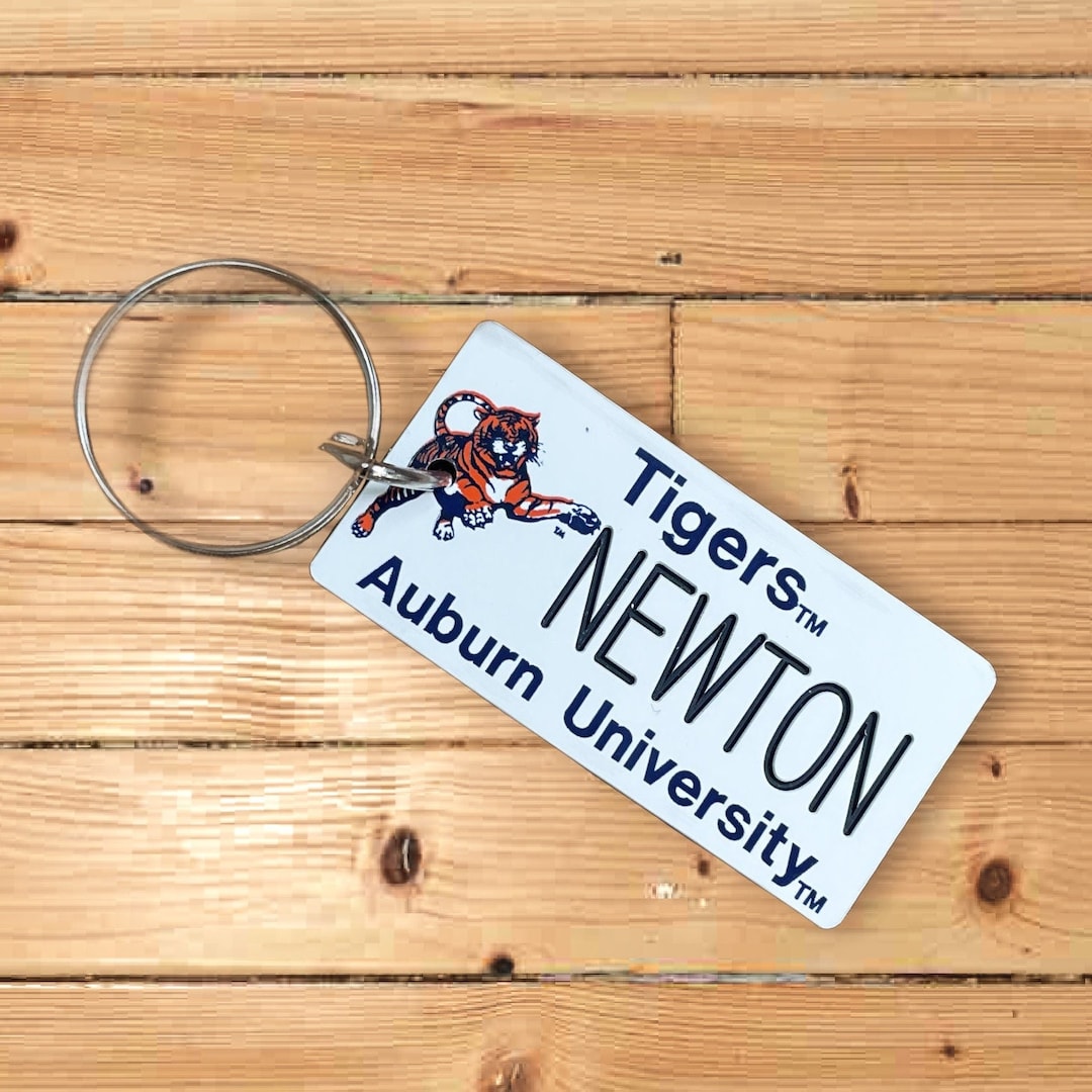 Personalized Engraved Auburn University Tigers Keychain - Key Ring ...