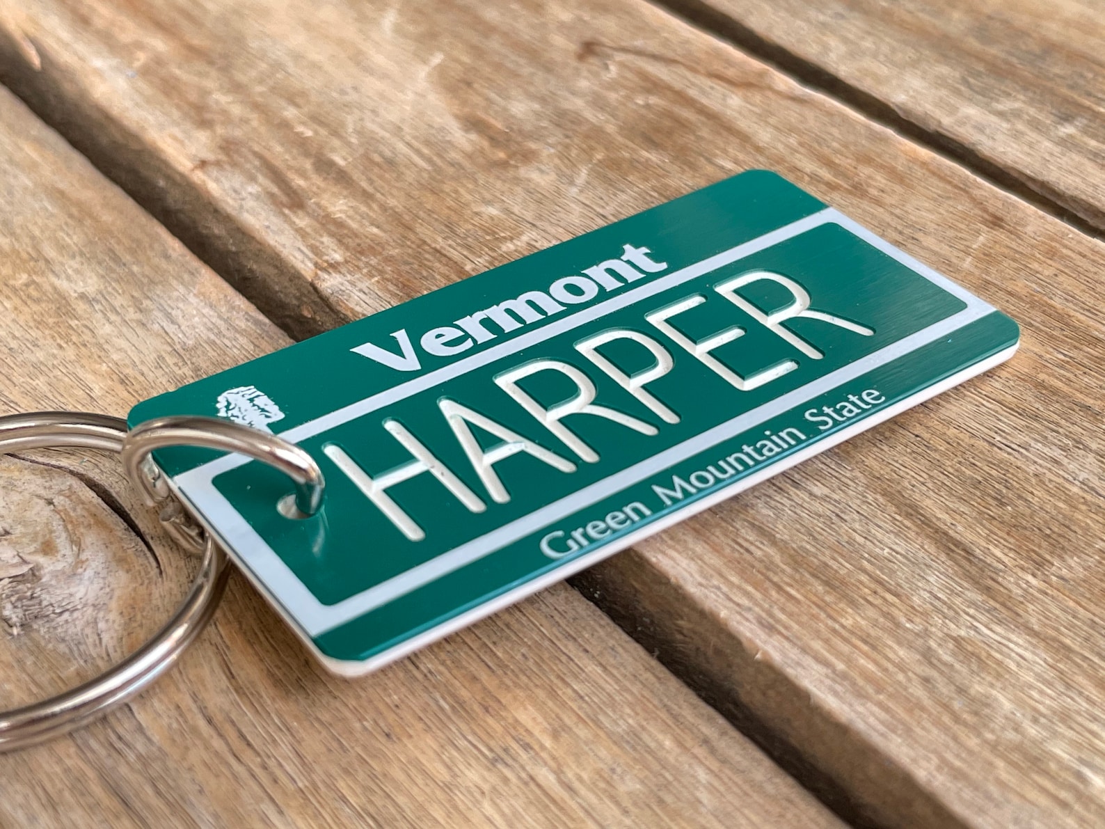 Personalized Vermont License Plate Engraved Keychain Green - Etsy