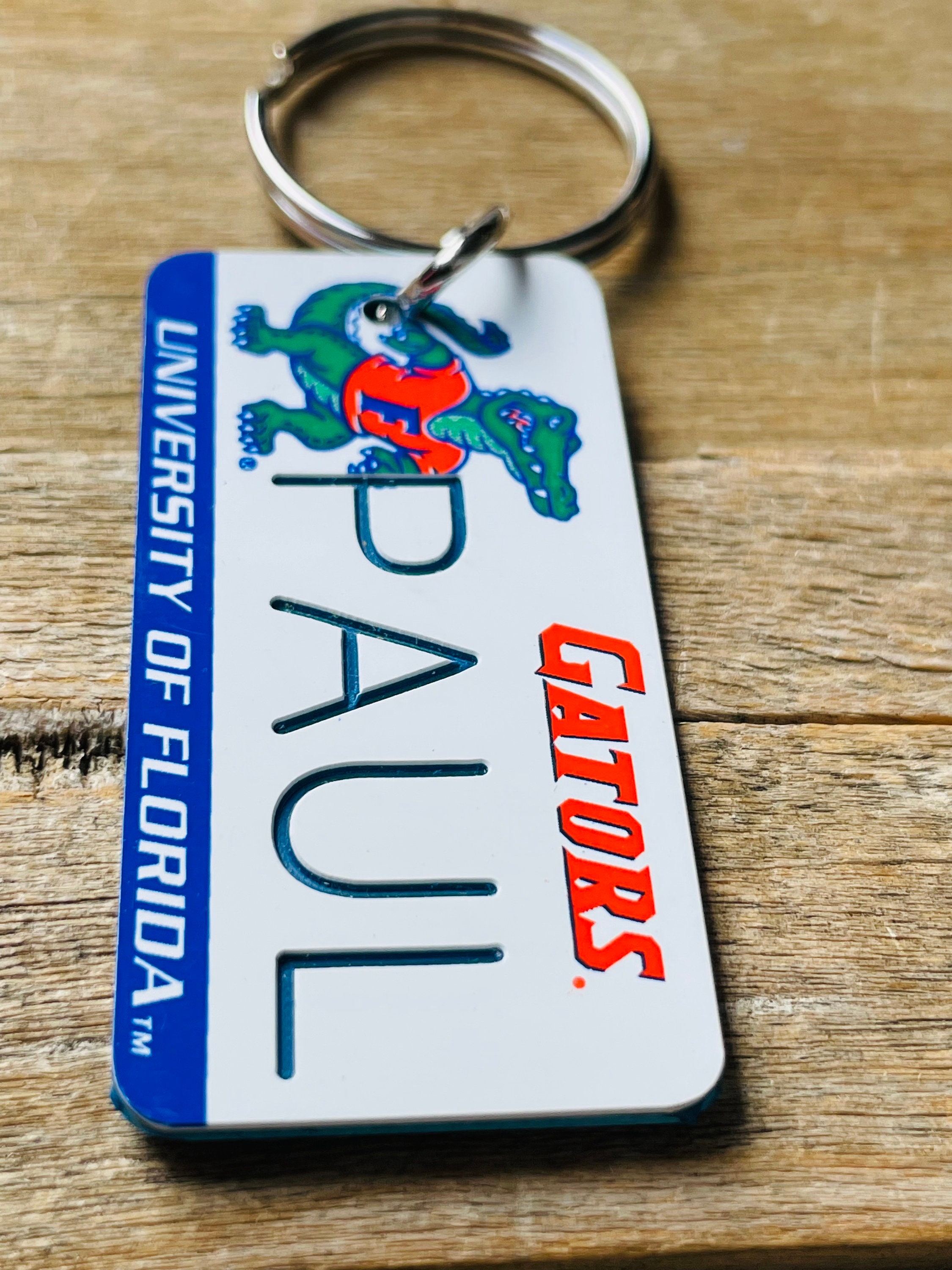 Personalized Engraved University of Florida Gators Keychain - Key Ring ...
