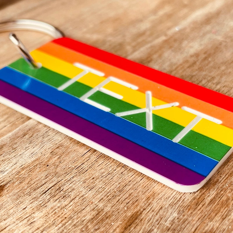 Rainbow Keychain - Etsy