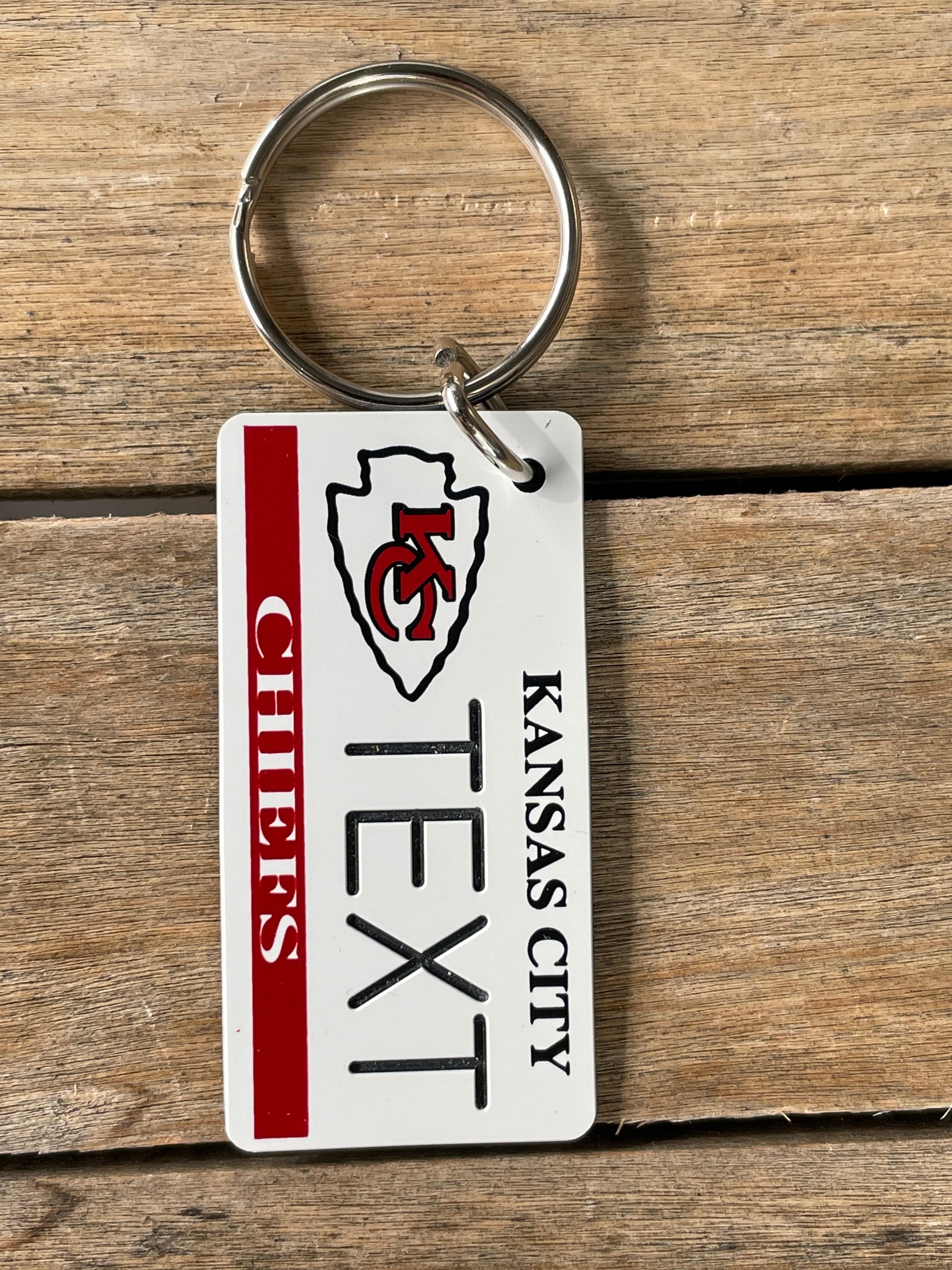 Personalized Kansas City Chiefs Engraved Keychain Key Ring | Etsy
