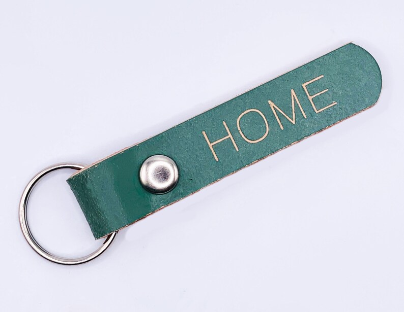 Personalized Engraved Leather Keyring Keychain Key Fob / Engrave Any ...