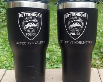 Custom Police Officer Law Enforcement Laser Engraved Tumbler - Deputy ...
