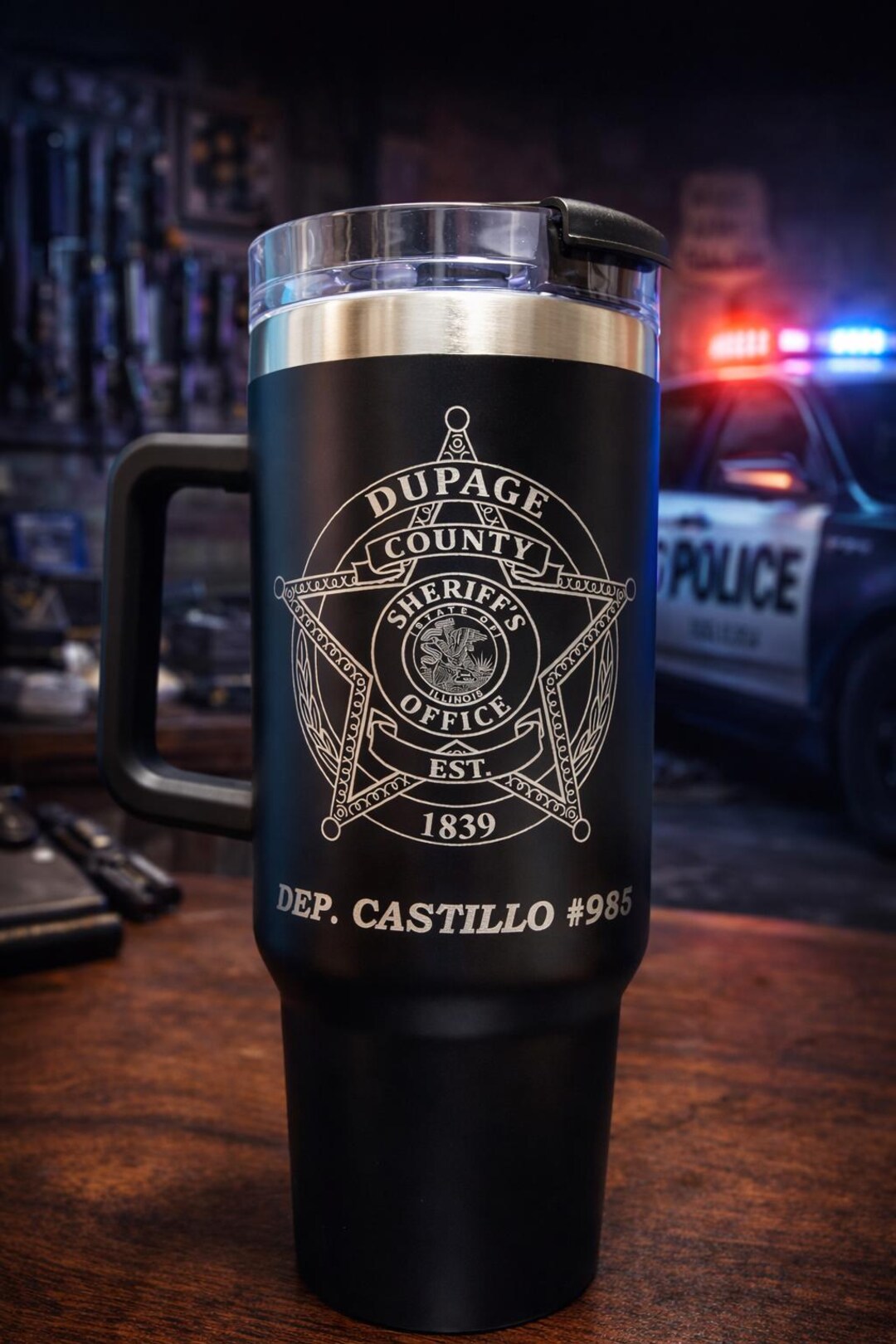 Custom Police Officer Law Enforcement Laser Engraved Tumbler - Police ...