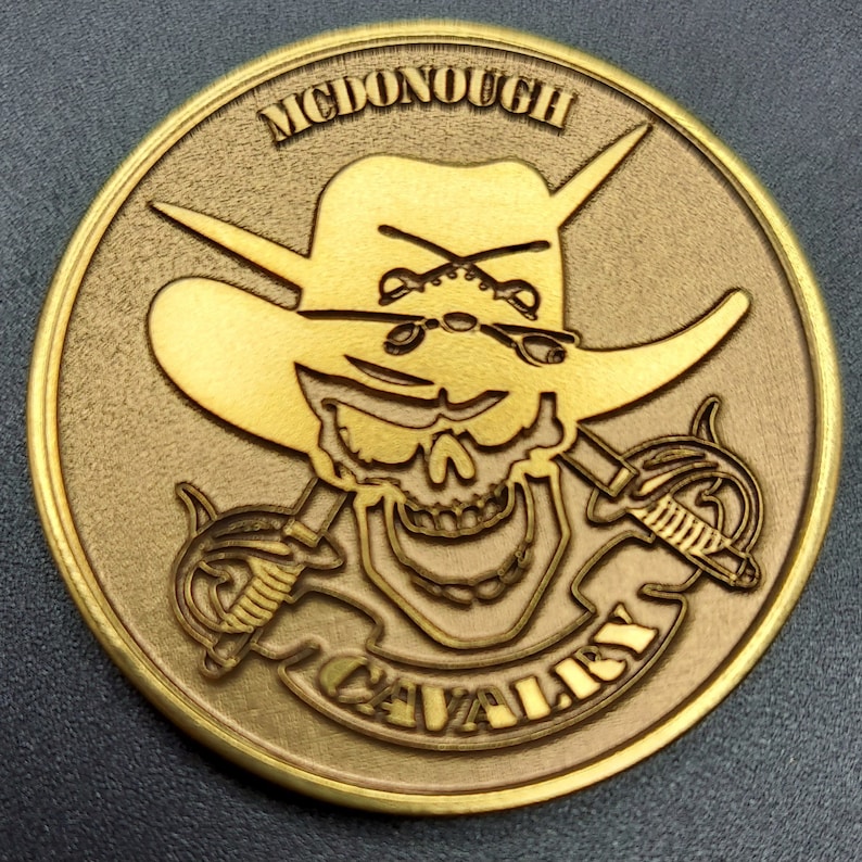 Custom Laser Engraved Brass / Stainless Steel Challenge Coin - Military ...