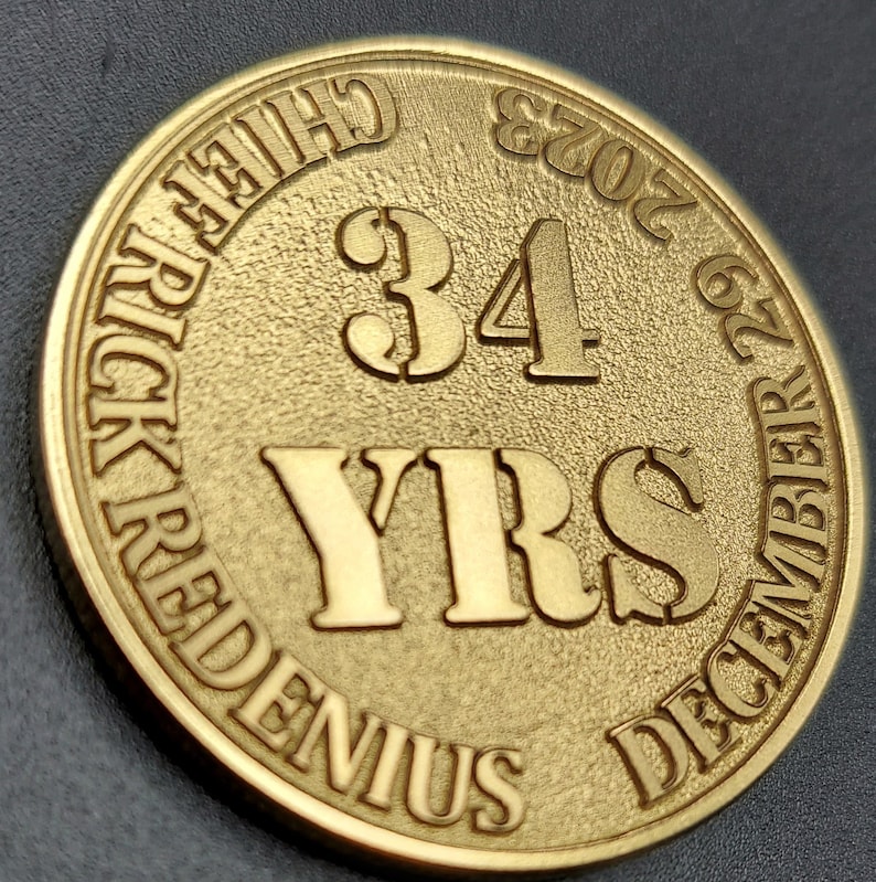 Custom Laser Engraved Brass / Stainless Steel Challenge Coin ...