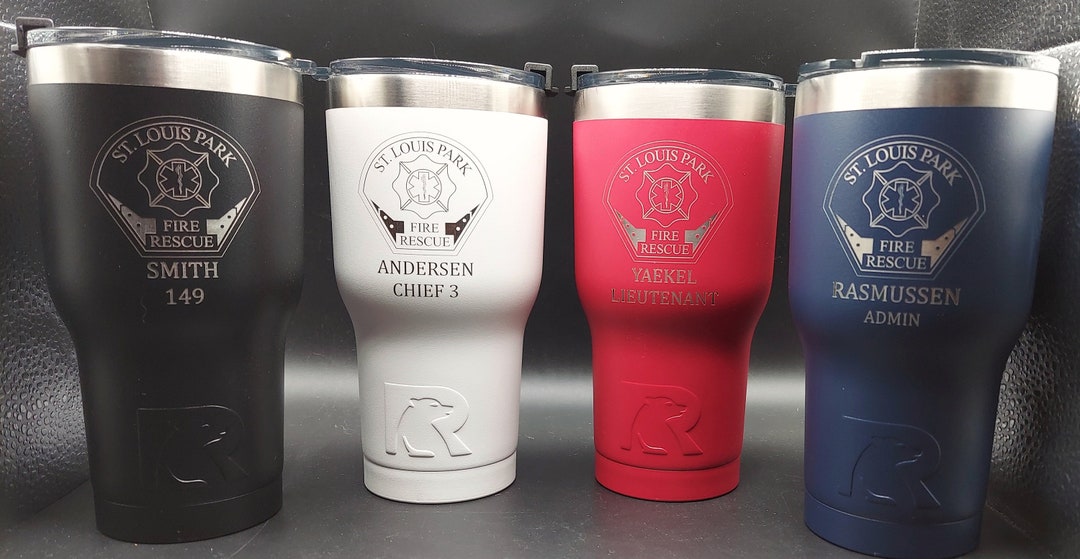 Custom Firefighter Laser Engraved Tumbler - Fireman, Fire Department ...