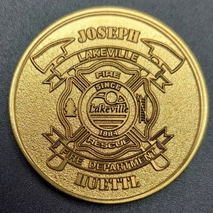 Custom Laser Engraved Brass / Stainless Steel Challenge Coin ...