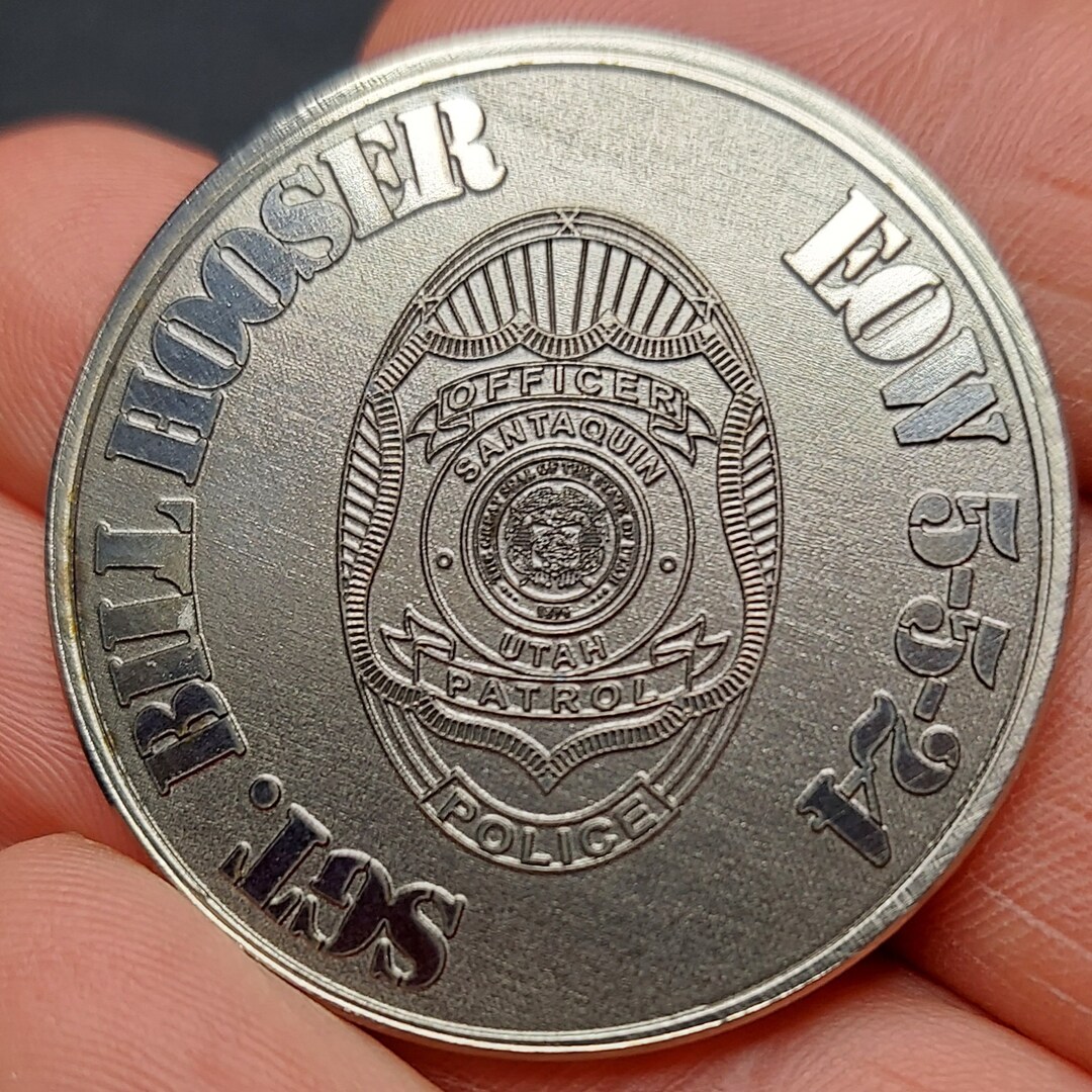 Custom Laser Engraved Brass / Stainless Steel End of Watch Challenge ...