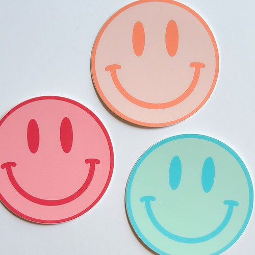 Star Smiley Face Sticker - Etsy