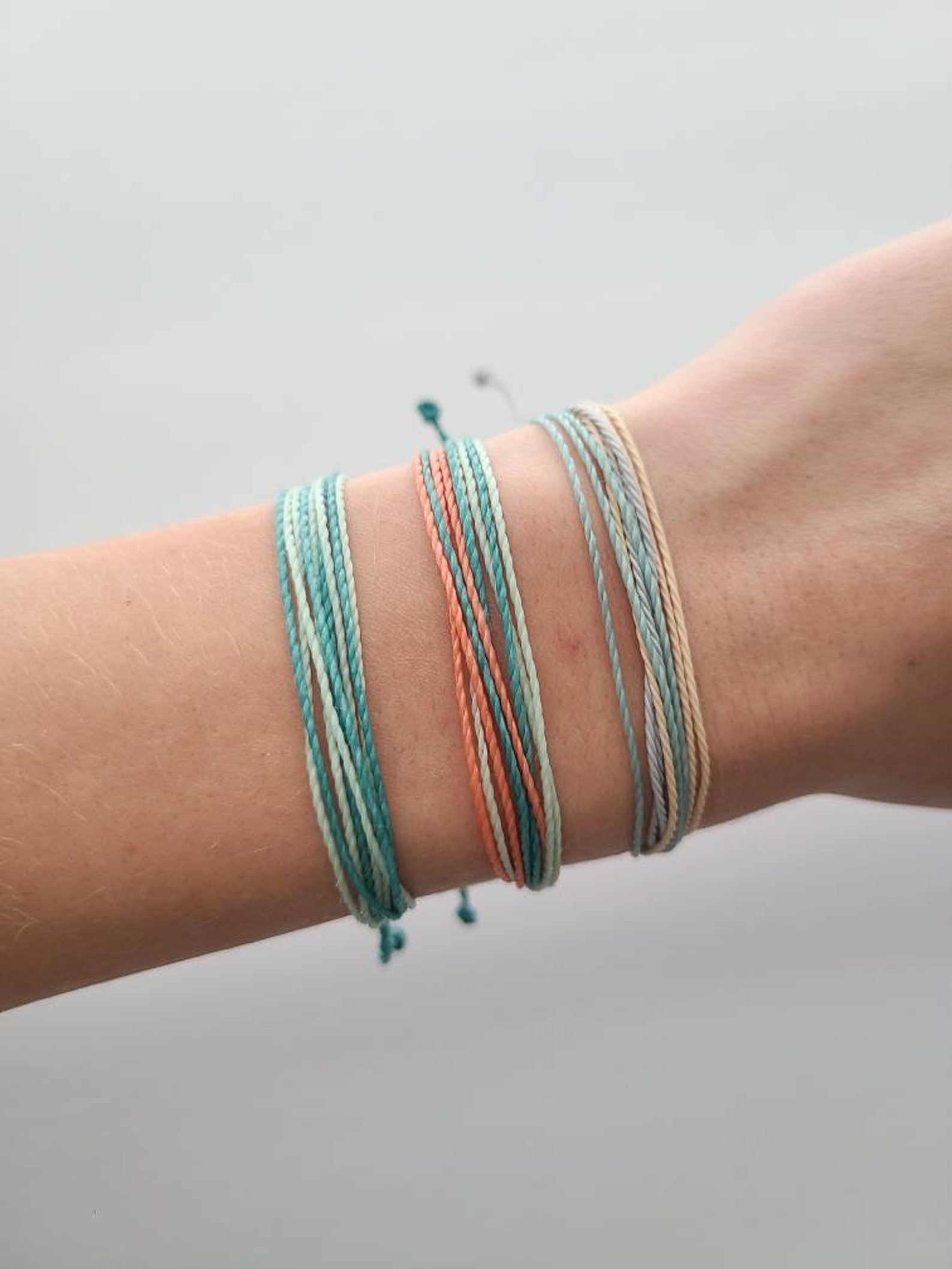 Custom Waterproof Wax String Bracelets Pura Vida Inspired - Etsy